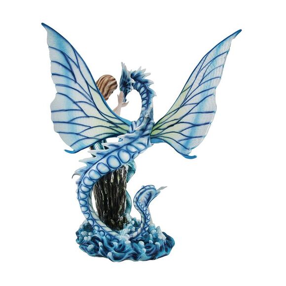 Zeckos | Art | The Meeting Rock Mermaid On Stone With Blue Water Dragon ...